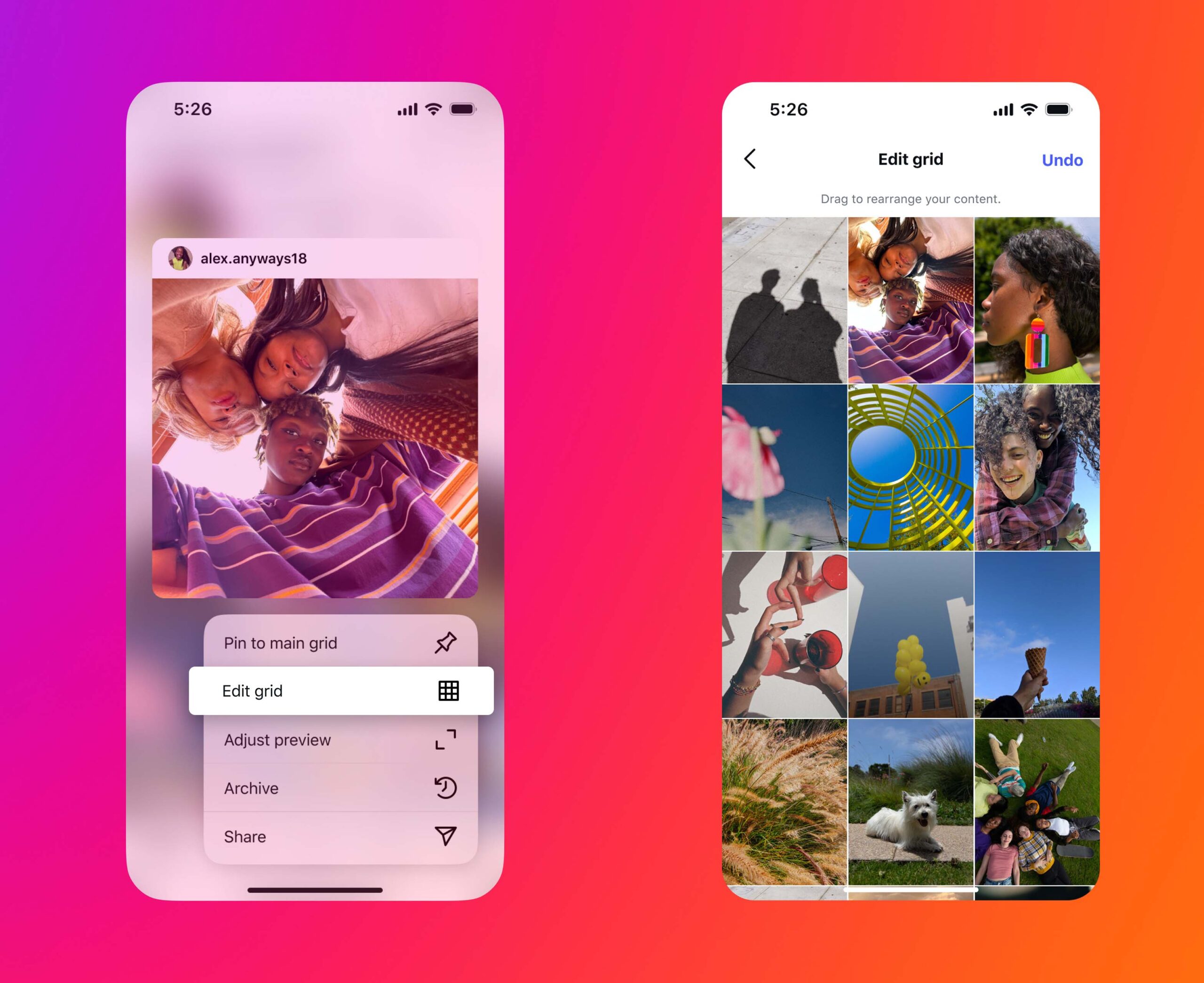 Instagram rolls out 'Edit Grid' feature