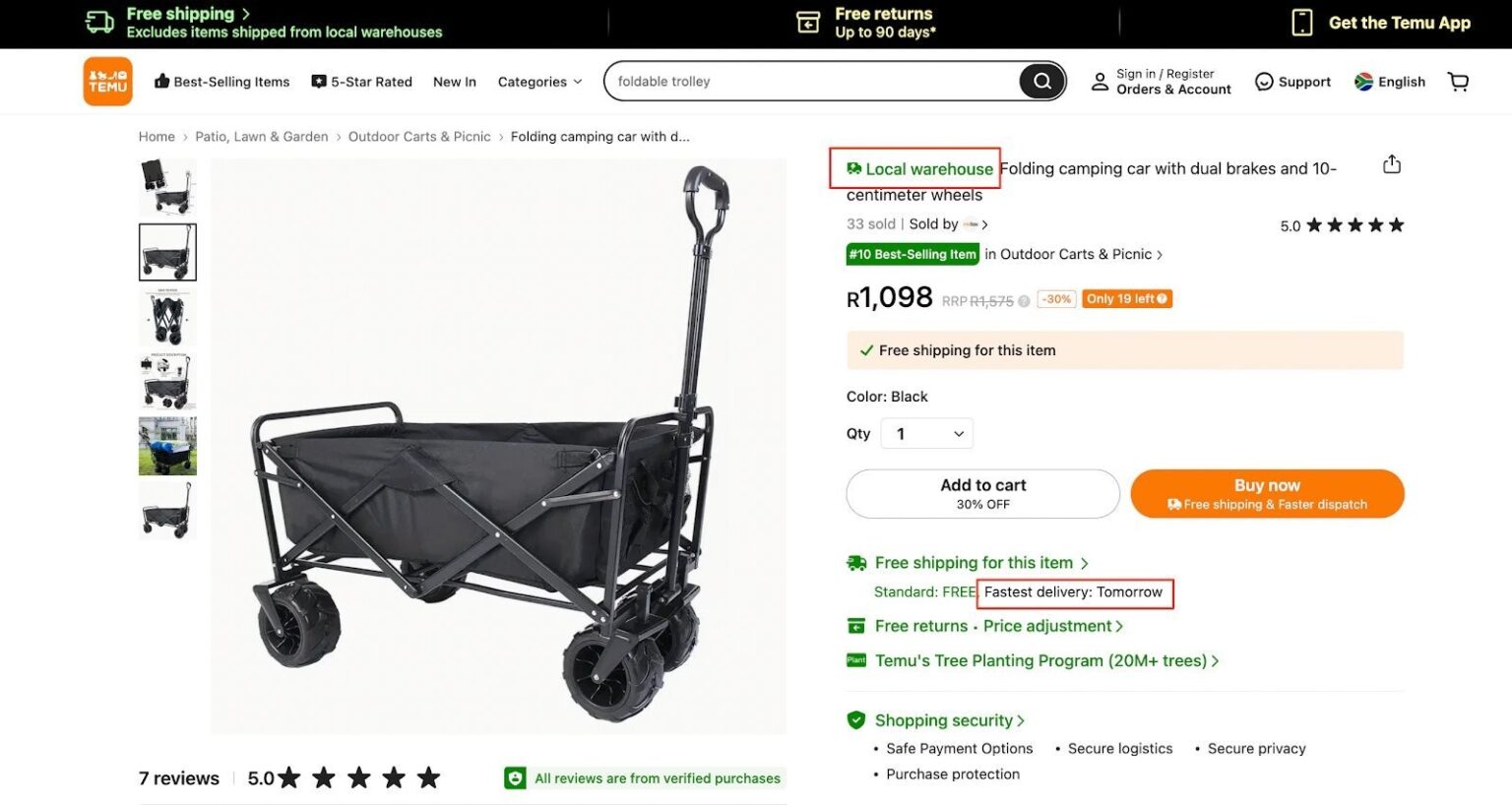 Temu launches local warehouse in South Africa ‘same-day’ delivery