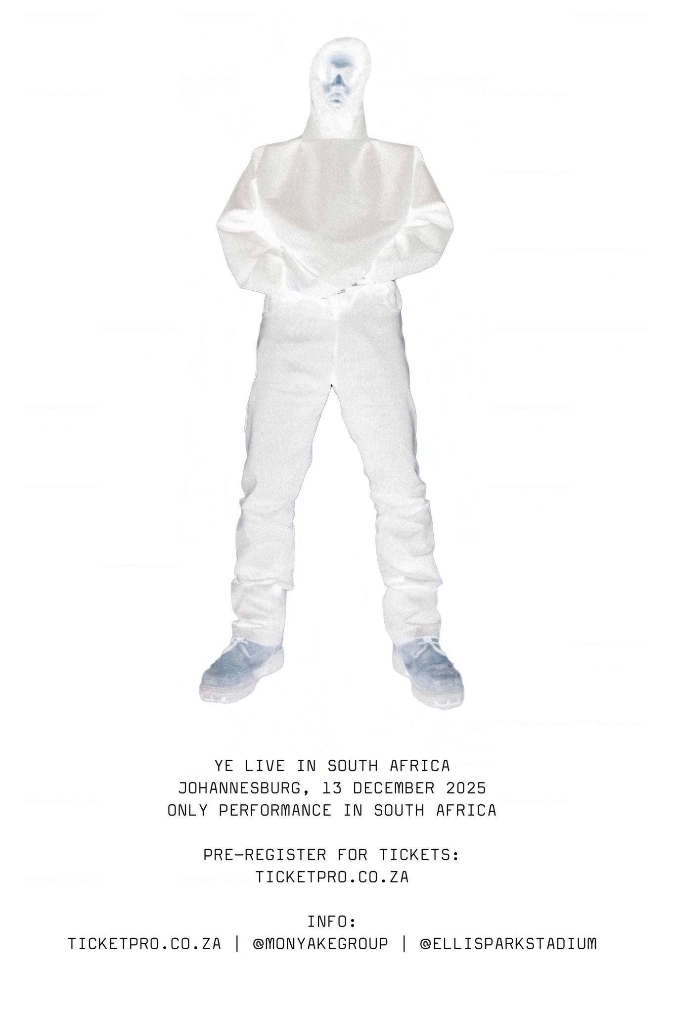 Kanye West in South Africa: 13 December 2025 at Ellis Park