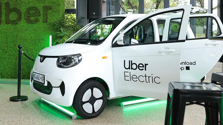 Uber launches electric cars in South Africa.