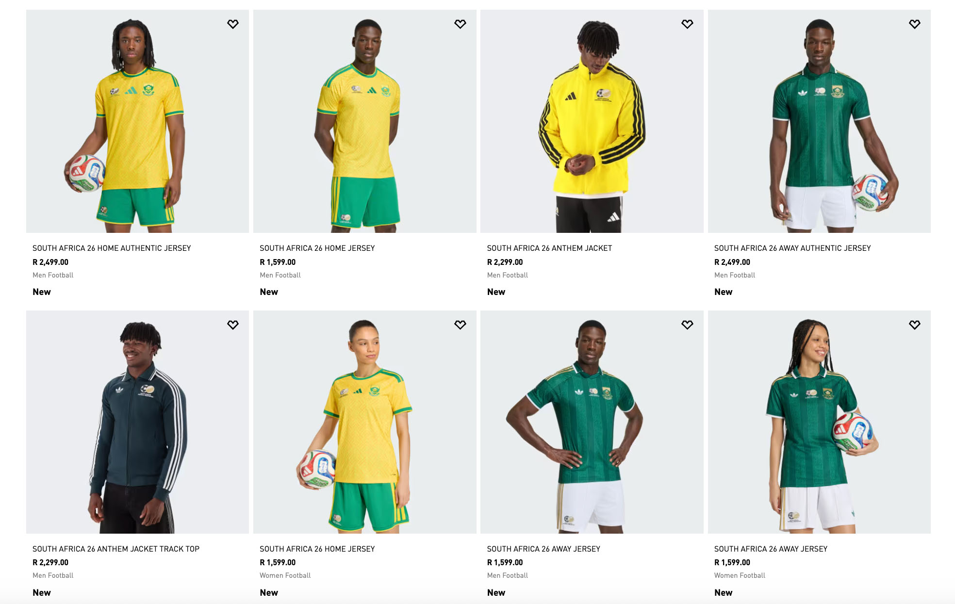 adidas x Bafana Bafana home and away kits FIFA World Cup 2026