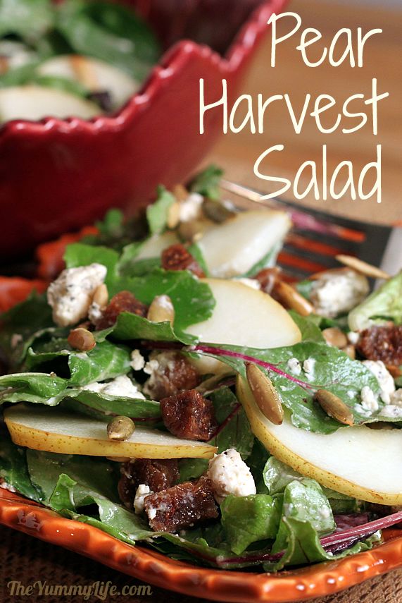 Harvest Salad with Pears, Dried Figs, and Pepitas