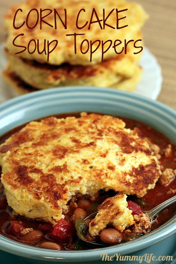 Cheesy Corn Cake Toppers for Chili or Soup