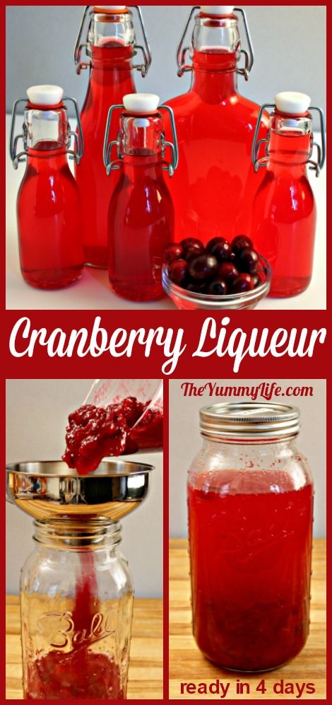 Homemade Cranberry Liqueur