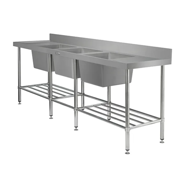 Simply Stainless Triple Bowl Sink | Industry Kitchens