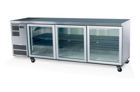 Glass Door Under Bench Fridge | Industry Kitchens