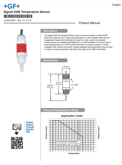 GF Signet - Temperature Sensors Documents - Burt Process Equipment