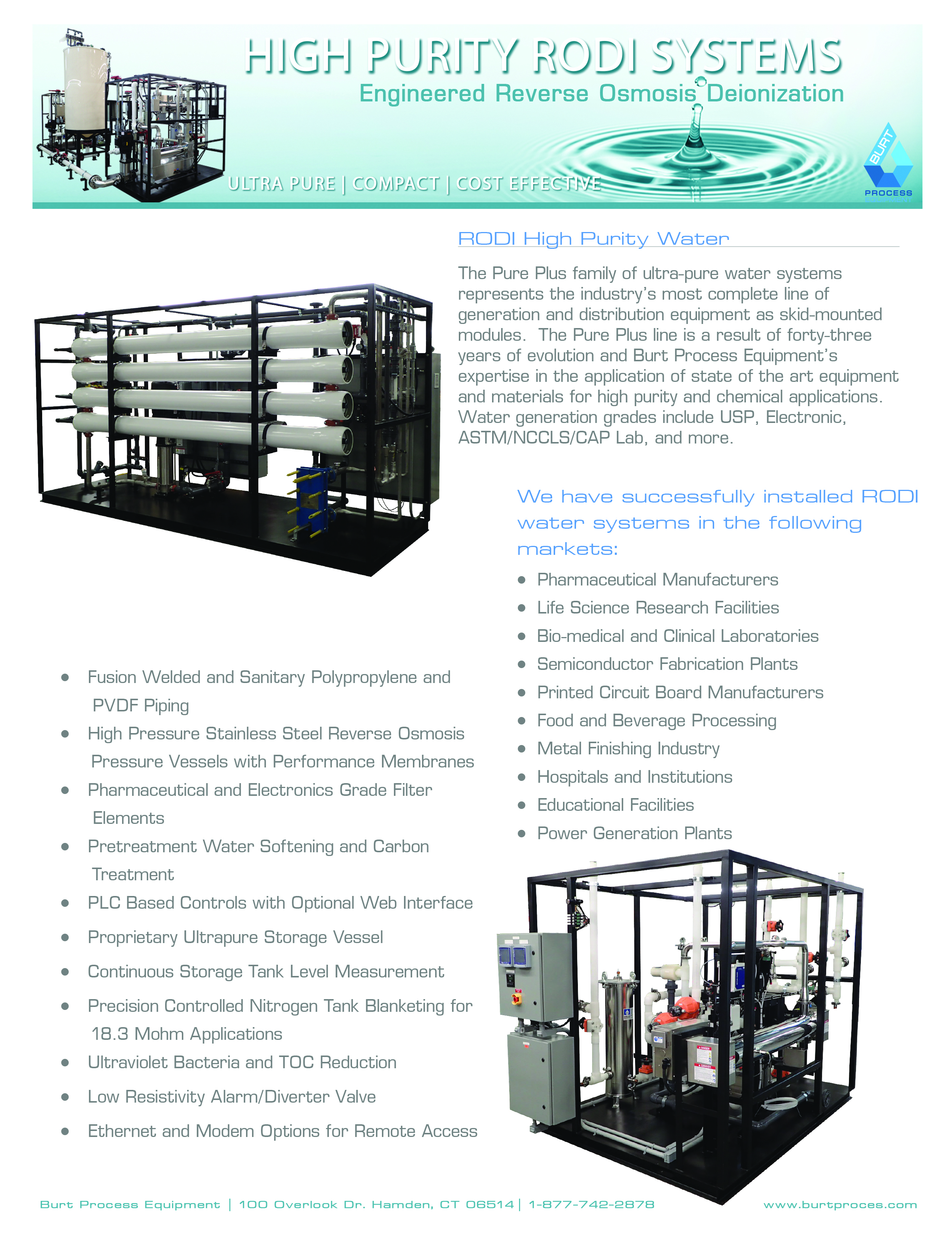 Ultrapure Water Systems RODI – Burt Process