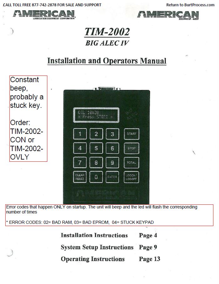 American Lube - Fluid Inventory Control - Burt Process