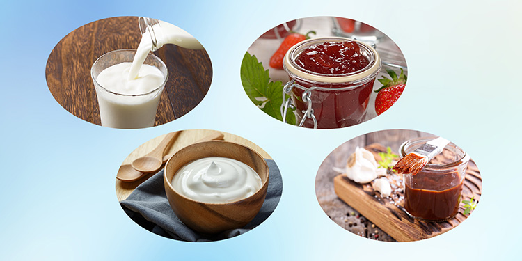 Liquid Food (milk, sauce, yogurt, cream, jam...)