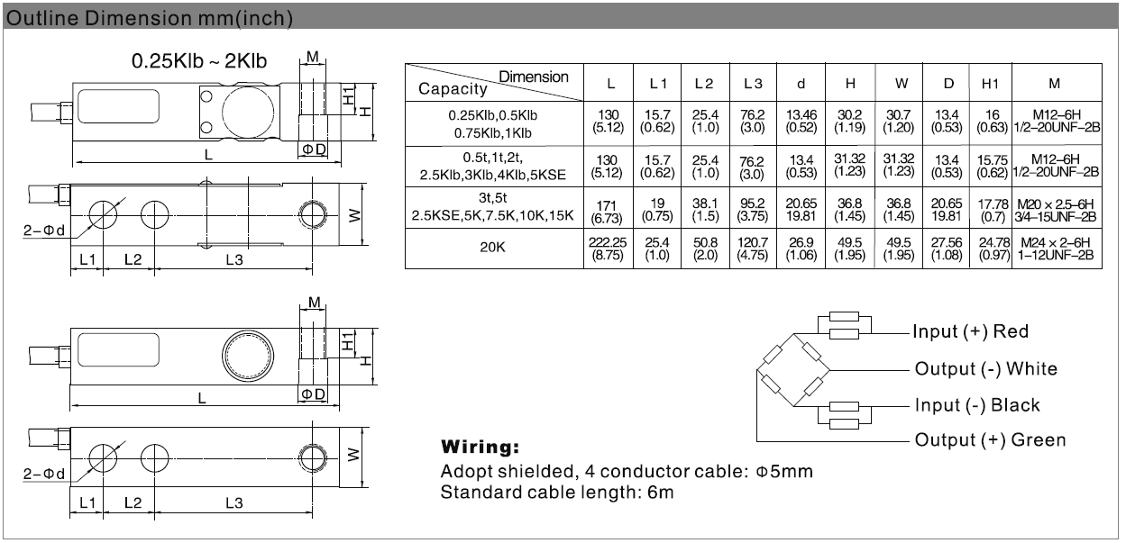 WeightechUSA Store Zemic B8D Stainless Steel Shear Beam Load Cell ...