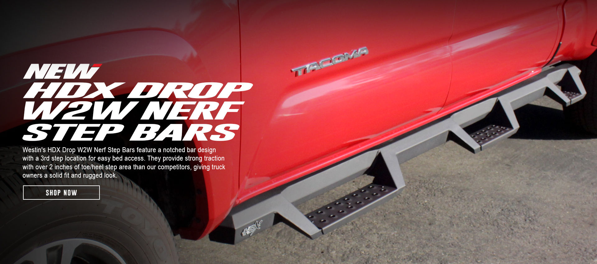 Westin HDX Textured Black Drop Steps Wheel-To-Wheel - Dodge Ram