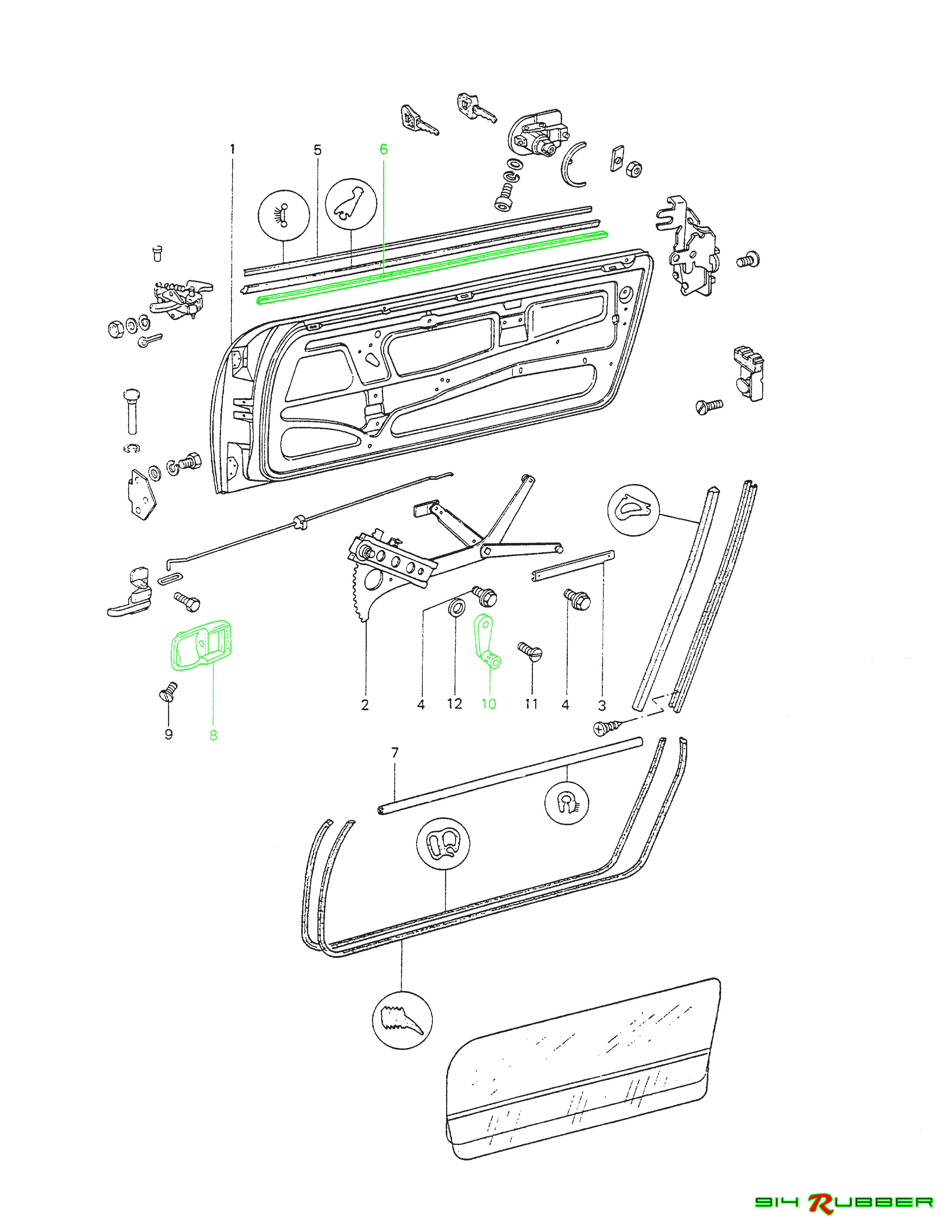 Door with Alternate Installation Parts