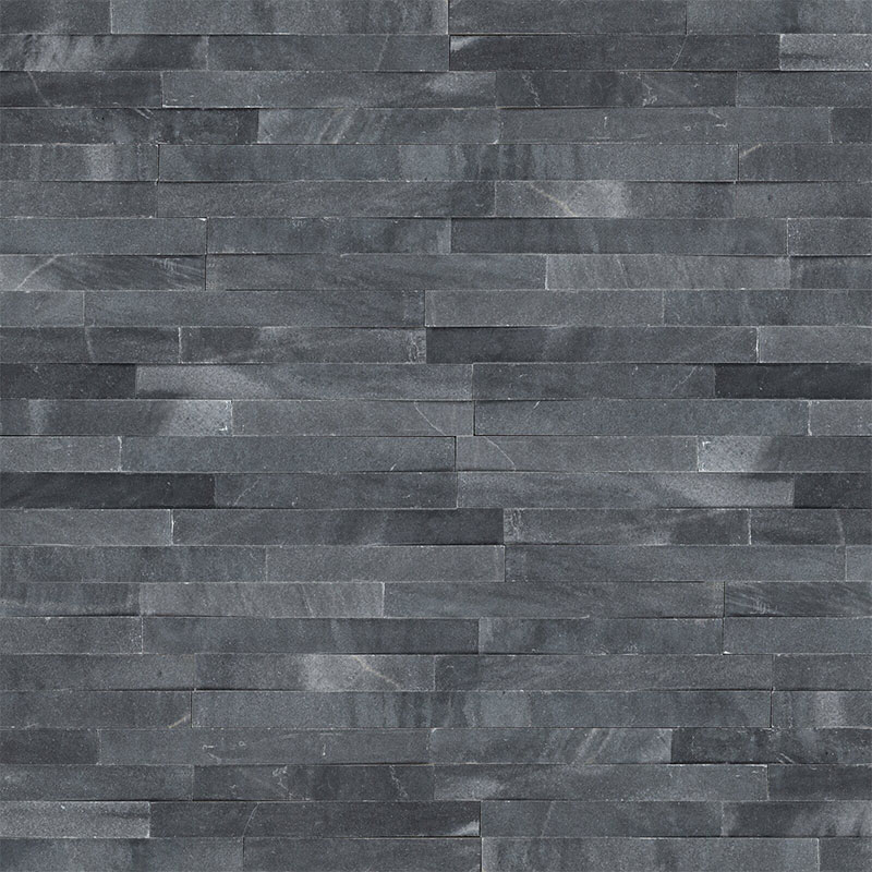 Glacial Black Marble Stacked Stone Ledger Panels - Rockmount