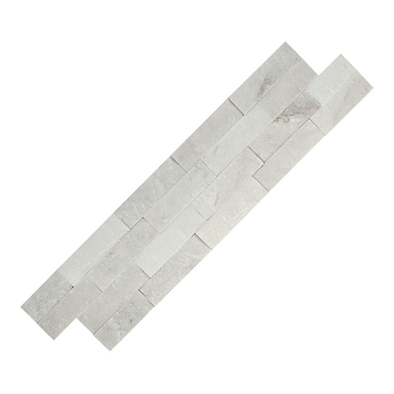 Cosmic White Marble Stacked Stone Ledger Panels - Rockmount