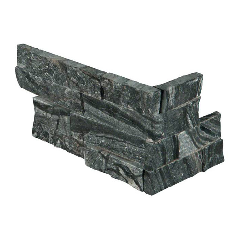Glacial Black Marble Stacked Stone Ledger Panels - Rockmount