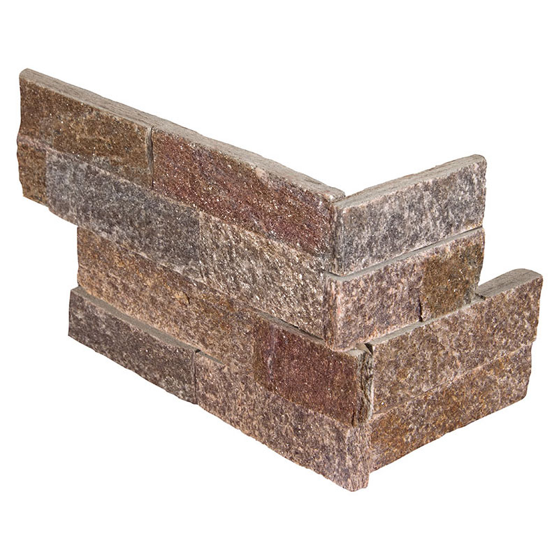 Amber Falls Quartzite Stacked Stone Ledger Corners - Rockmount