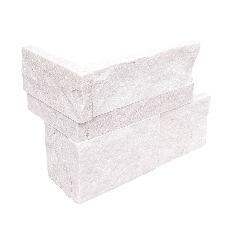 Arctic White XL Quartzite Stacked Stone Ledger Corners - XL-Rockmount
