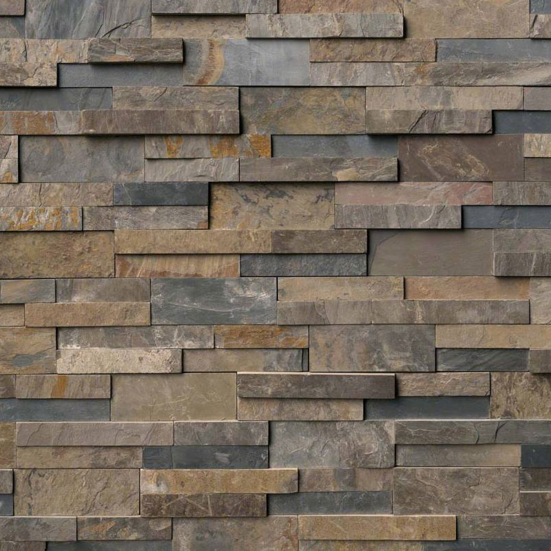 Sedona Multi Slate Stacked Stone Ledger Panels - Rockmount