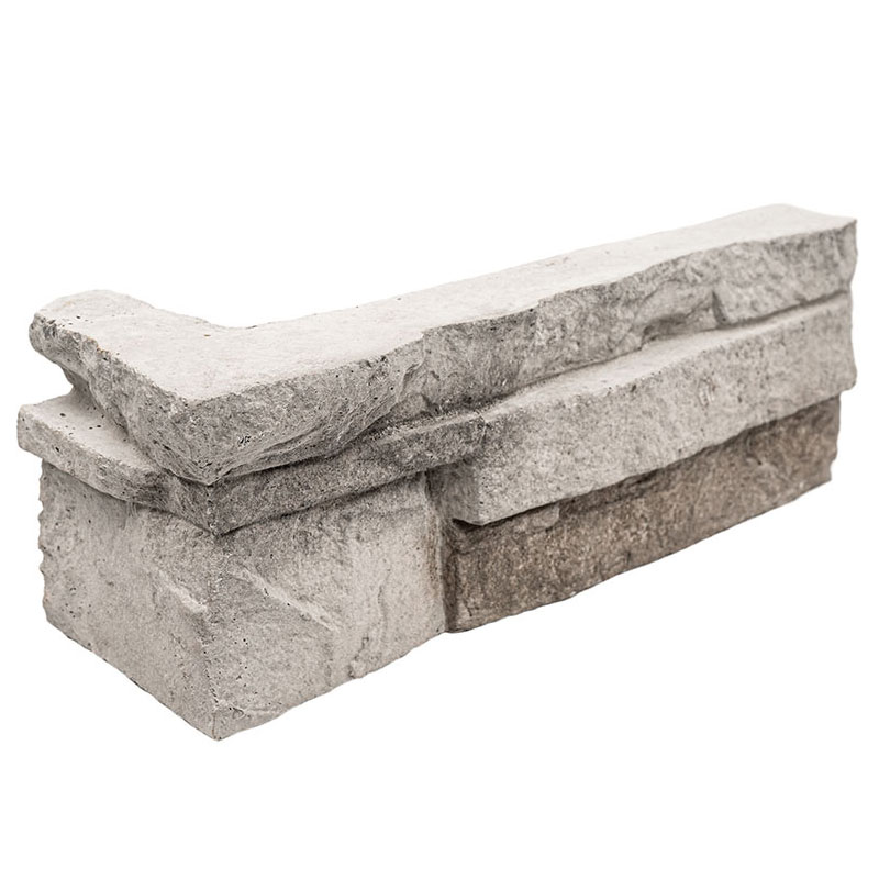 Knoxville Gray Concrete Stacked Stone Ledger Wall Panels - Terrado