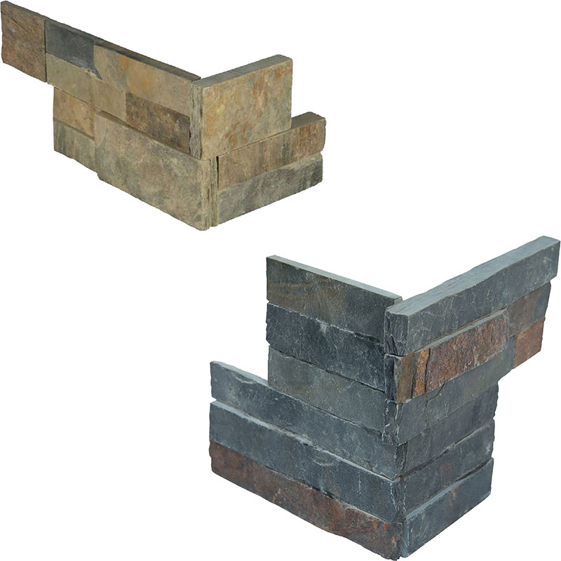 Multi Color Slate Stacked Stone Ledger Panels - Rockmount