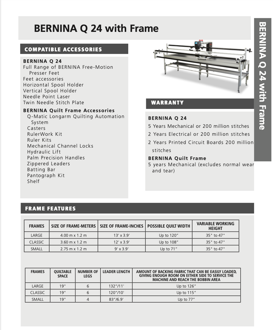 BERNINA Q24 PRO FRAME