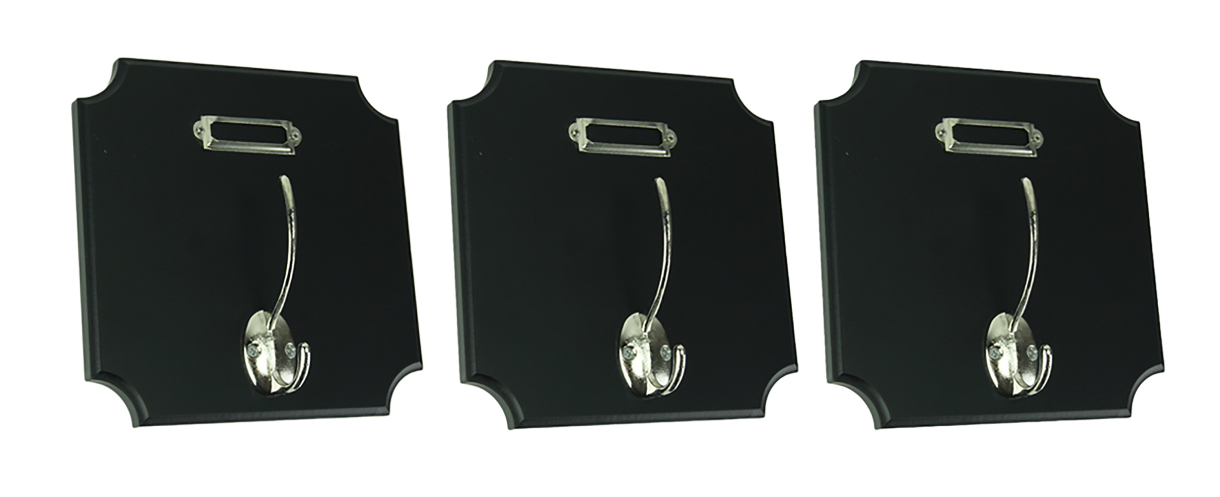Harbortown Industries, Inc Classic Black and Silver Square Wall Hook ...