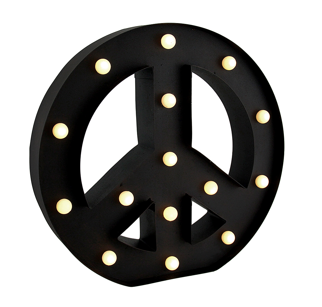 Lighted Peace Sign