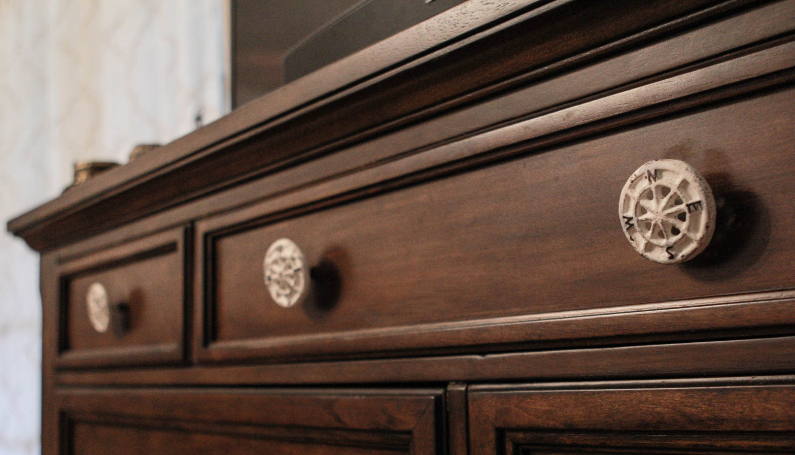 Zeckos Set of 12 Verdigris Green Cast Iron Compass Rose Drawer Pull ...