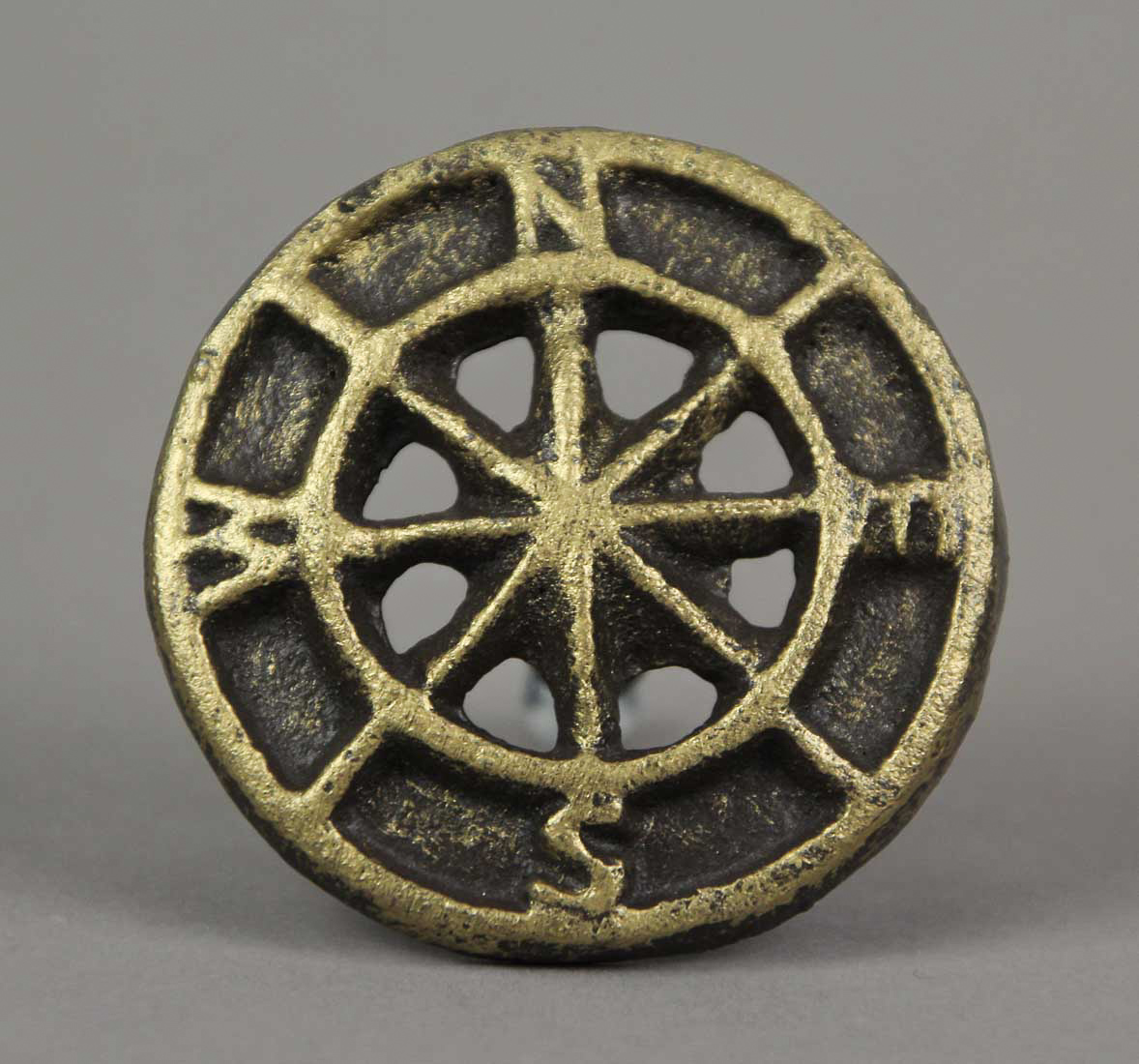 Zeckos Set of 12 Verdigris Green Cast Iron Compass Rose Drawer Pull ...