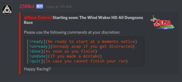 ZeldaSpeedRuns - Race Signup