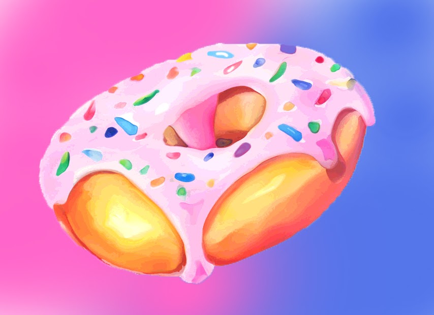 Donut painting Painting Acrylic etna.com.pe