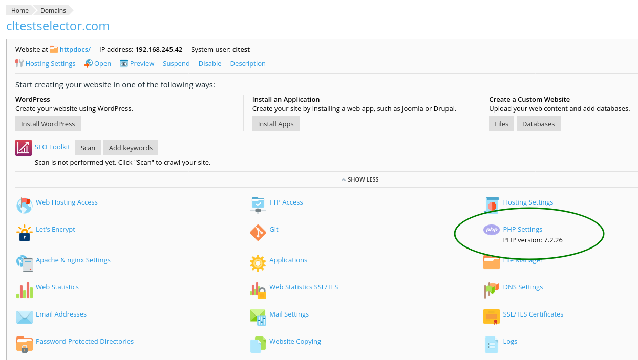 PHP Selector Integration with Plesk Panel – CloudLinux