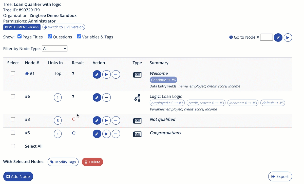 Reordering Nodes – Zingtree
