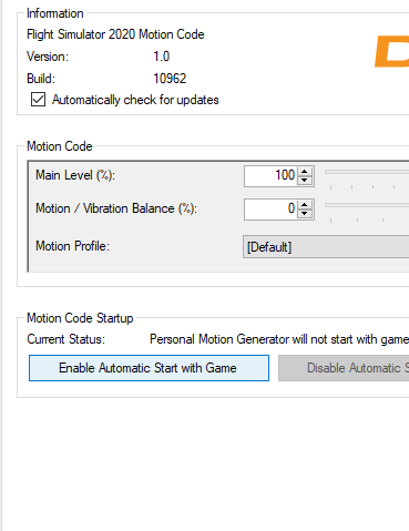 How to activate D-BOX haptics in Microsoft Flight Simulator 2020