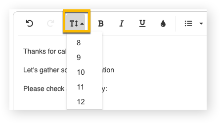 How to change the font size when editing your tree – Zingtree Help Center