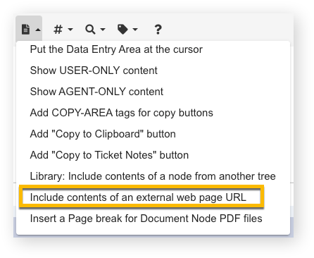 Include content of an external web page in the content area – Zingtree ...