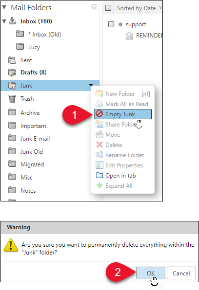 Click OK when prompted.