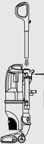 Insert extension wand through tool caddy and over lower coupling.