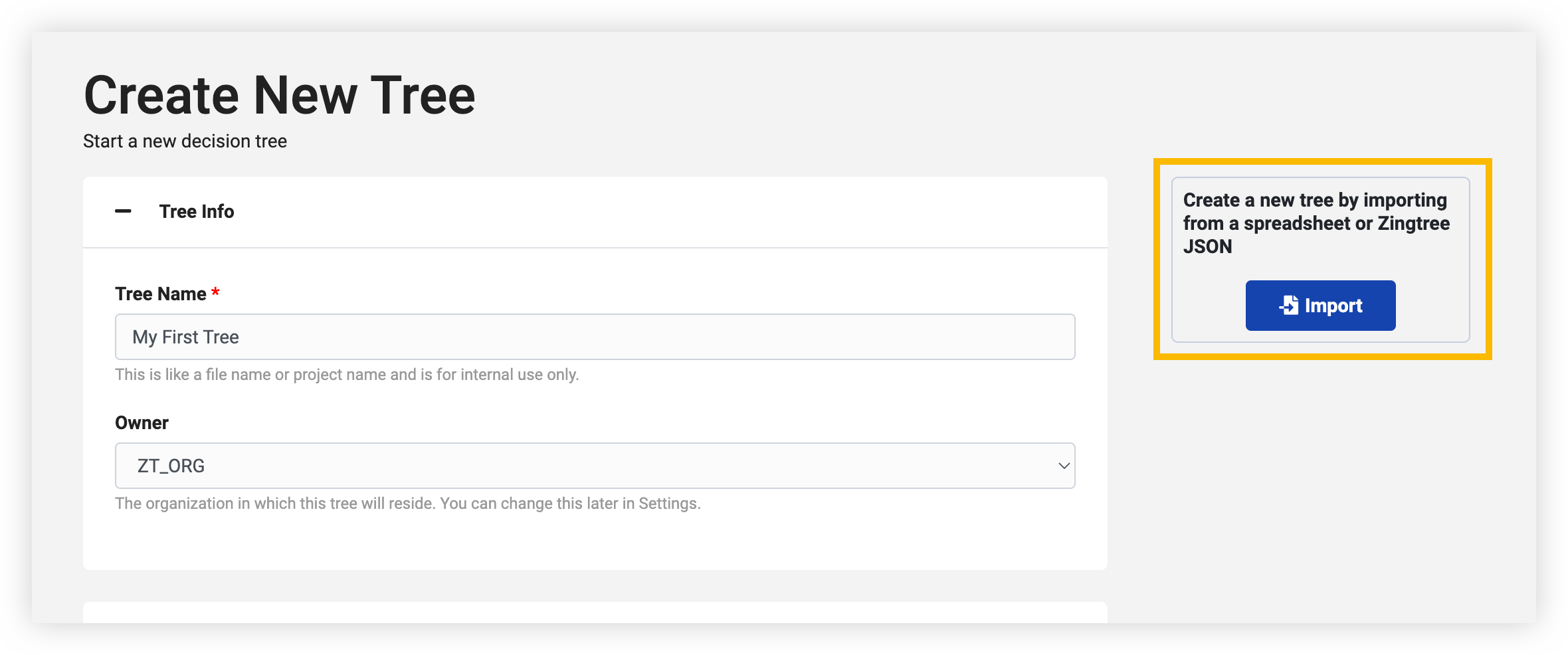 Importing Trees From A Previously Exported Zingtree Json File