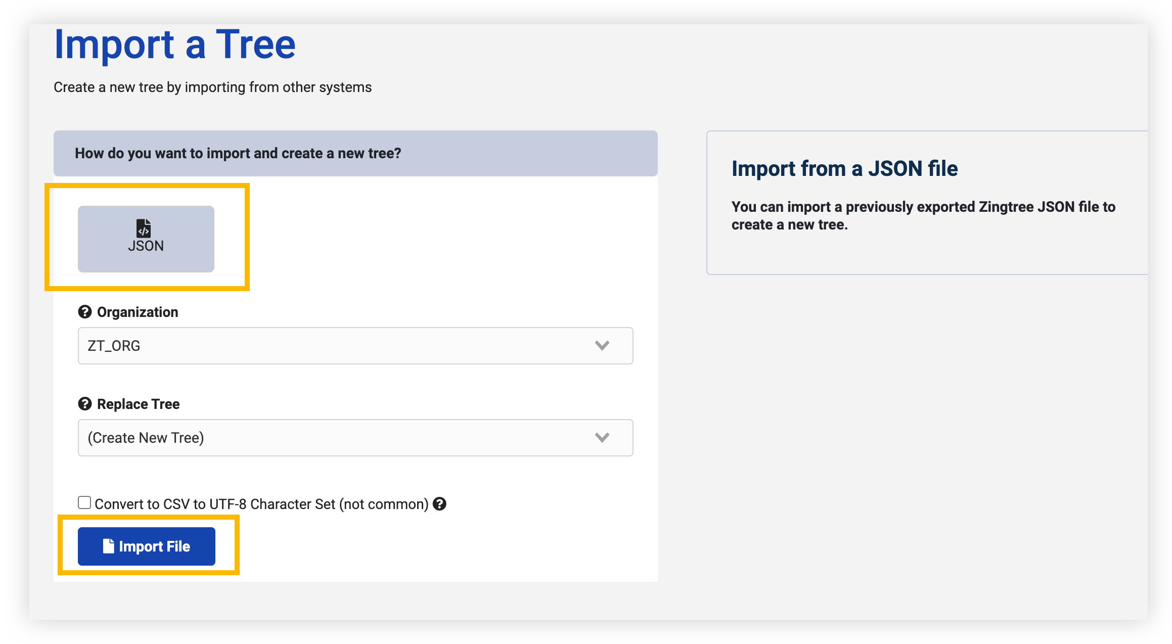 Importing Trees from a Previously Exported Zingtree JSON File ...