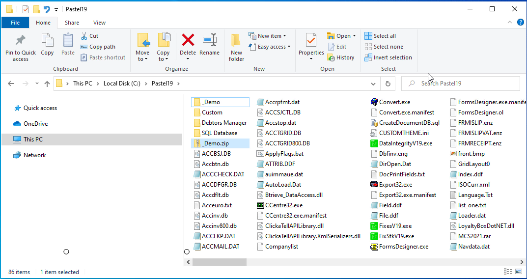 Processing a manual backup