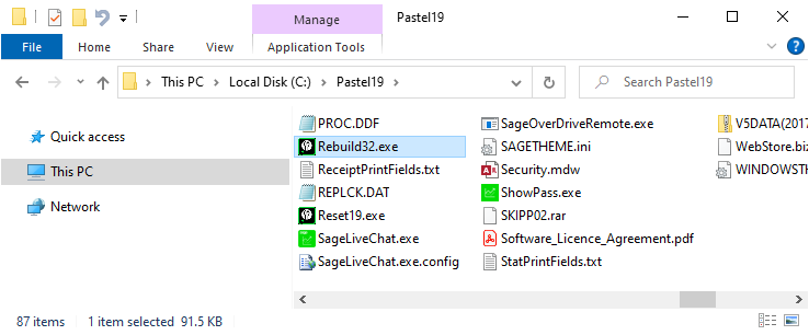 How do I rebuild a Btrieve file using the Rebuild Utility