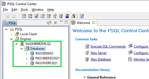 How to create a database using Pervasive Control Center