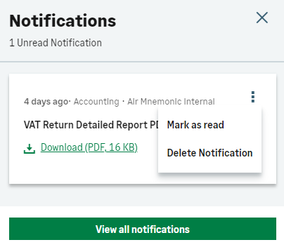 Manage notifications