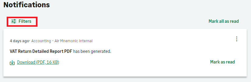 Manage notifications