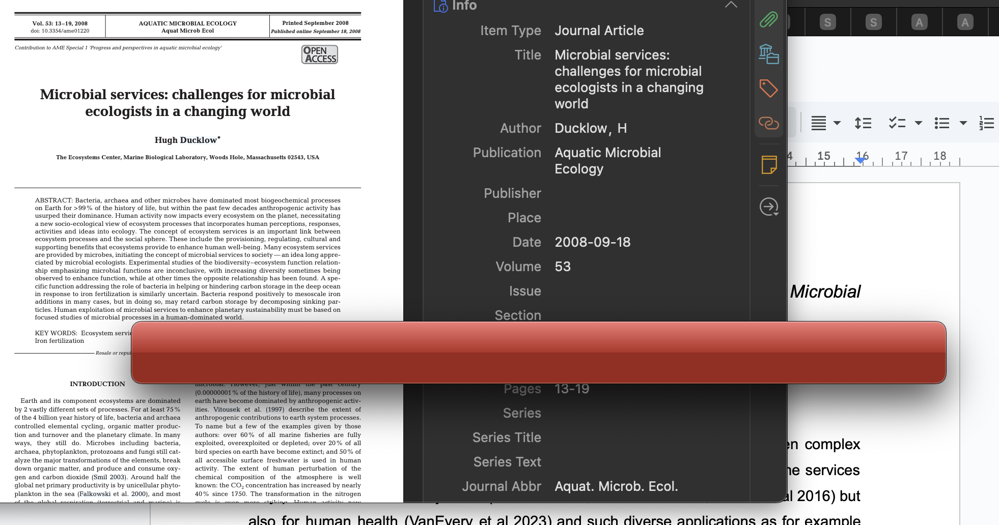 zotero in google docs - solid red citation bar appears - Zotero Forums