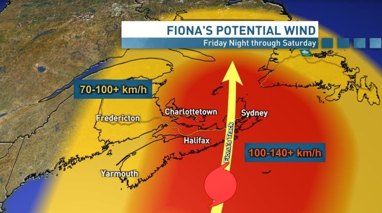 HISTORIC STORM HURRICANE FIONA ON ROUTE TO ATLANTIC CANADA