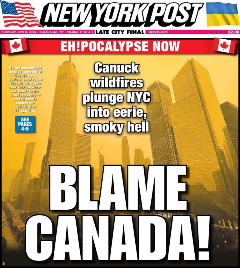 AMERICAN TABLOID BLAMES CANADA FOR POOR AIR QUALITY